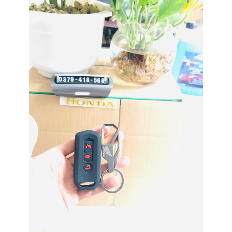 [HONDA] Combo móc khoá,bao da remote xe máy Honda PCX ,Lead,Vision,SH ...