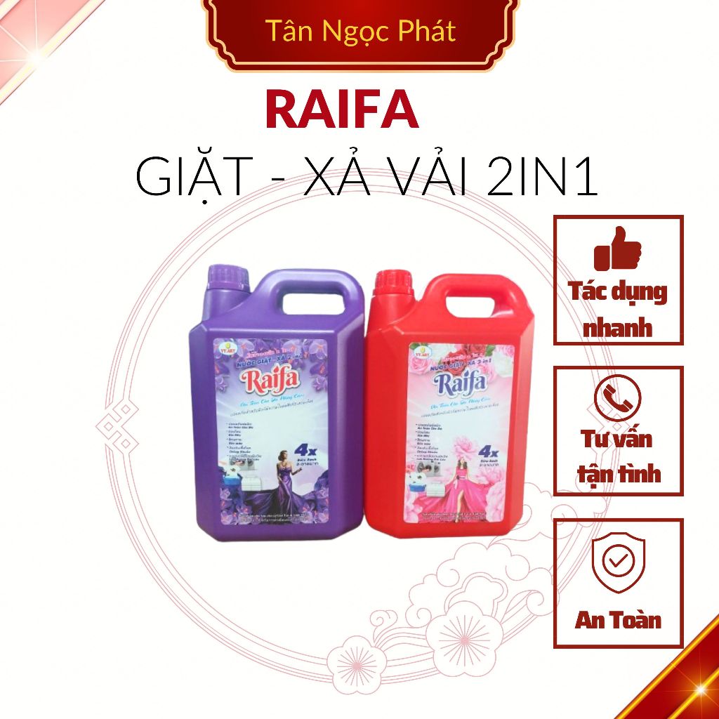 Nước Giặt - Xả 2in1 Raifa 5L, Nước Giặt - Xả Vải Raifa Đa Chức Năng ...