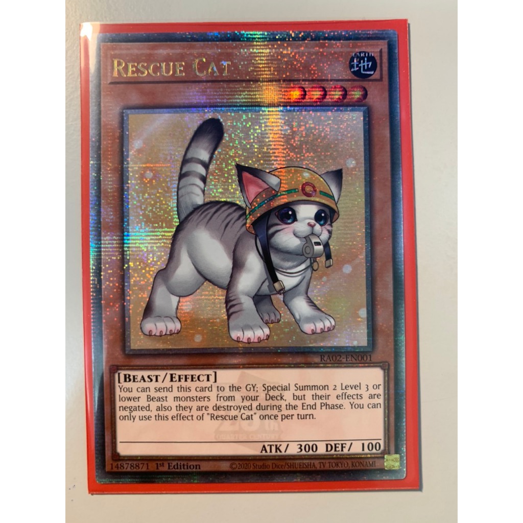 Thẻ bài yugioh chính hãng Rescue Cat RA02-En001 | Shopee Việt Nam