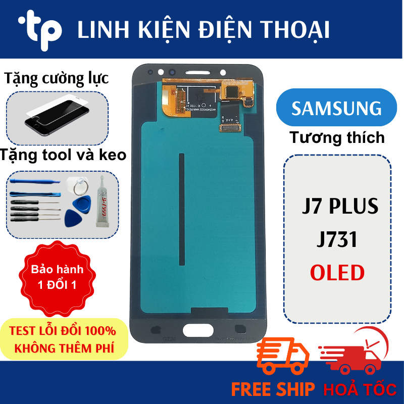 Màn Hình SamSung J7+ (PLUS) / J731 OLED 2IC Zin (Tặng cường lực, keo dán , chọc sim) | Shopee ...
