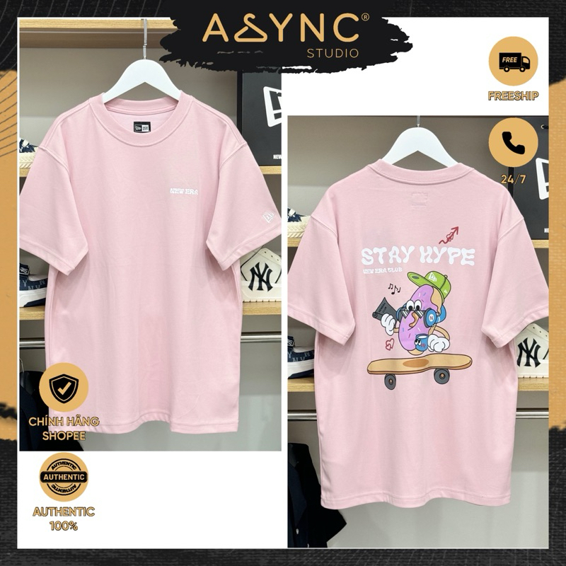 (Auth) Áo Thun New Era Food Cartoon Stay Hype Màu Hồng CODE: 14187338 ...