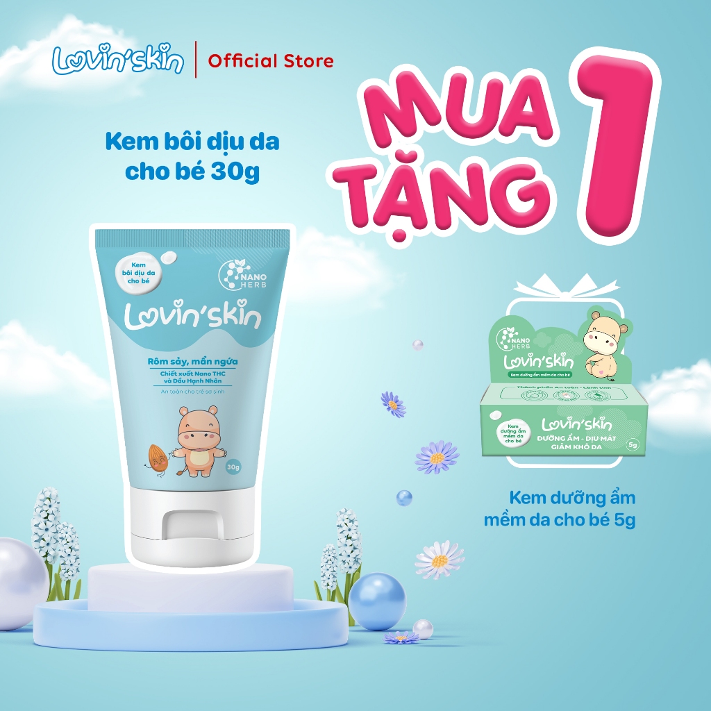 Kem Bôi Dịu Da Rôm Sảy, Mẩn Ngứa Cho Bé LOVIN'SKIN Giúp Dưỡng Ẩm Da 30g ...