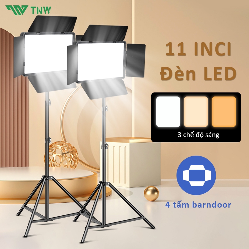 TNW 11inch Đèn LED chữ nhật đèn livetream chuyên nghiệp kèm nắp đậy đèn ...