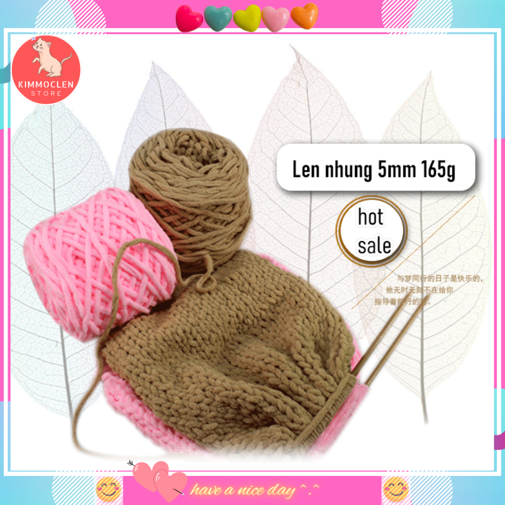 Len Nhung Đũa Bông Sữa Sợi 5mm 165g | Shopee Việt Nam
