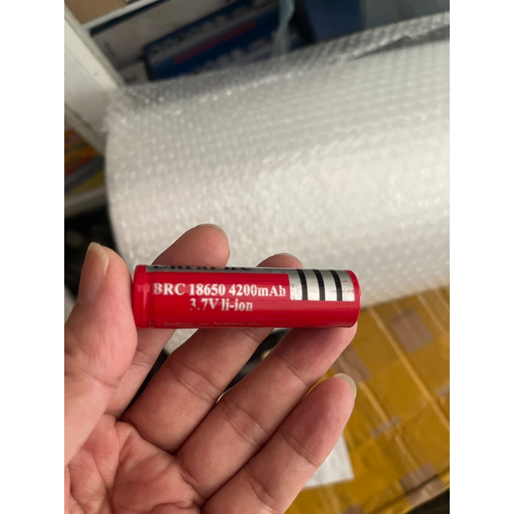 Pin sạc 18650 - 4200mAh - 3,7V dùng cho đèn pin, quạt mini sạc ...