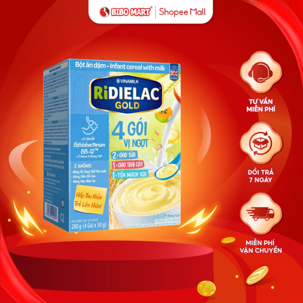 Bột Ăn Dặm Ridielac Gold 3 Vị Ngọt Bổ Sung Vitamin Dưỡng Chất Giúp Bé ...