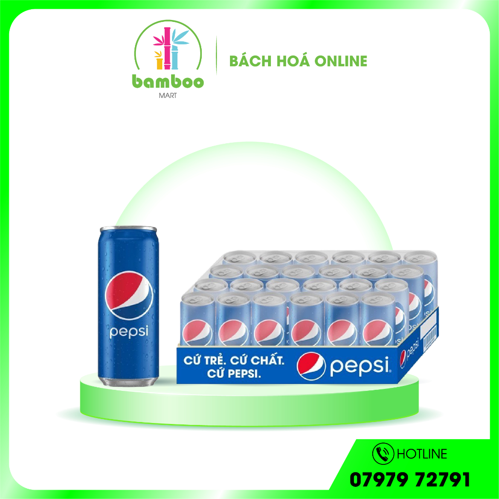[Pepsi] Thùng 24 Lon Nước Ngọt Có Gaz Pepsi - 320ml/lon | Shopee Việt Nam
