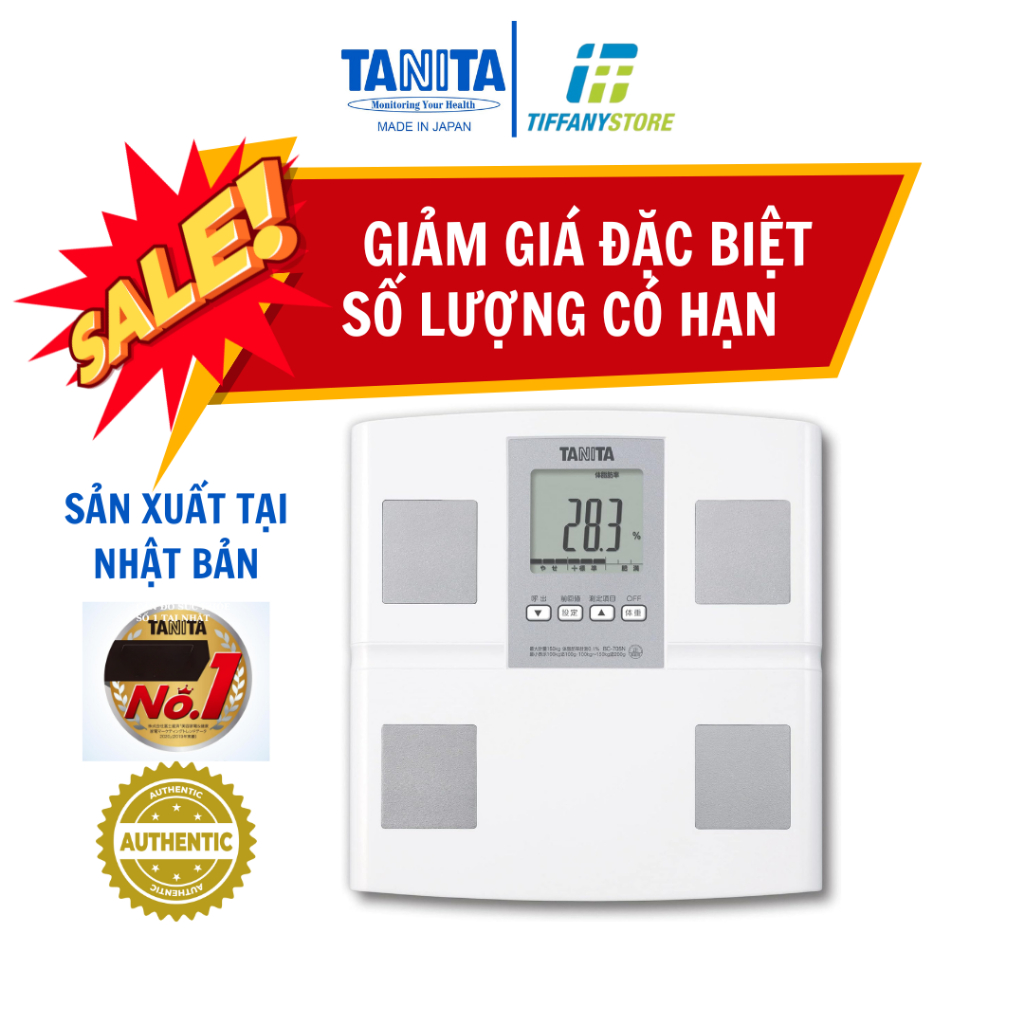 Cân sức khỏe Tanita BC-705N WH (Tiếng Nhật) - Made In Japan - Phân tích 7 chỉ số cơ thể | Shopee ...