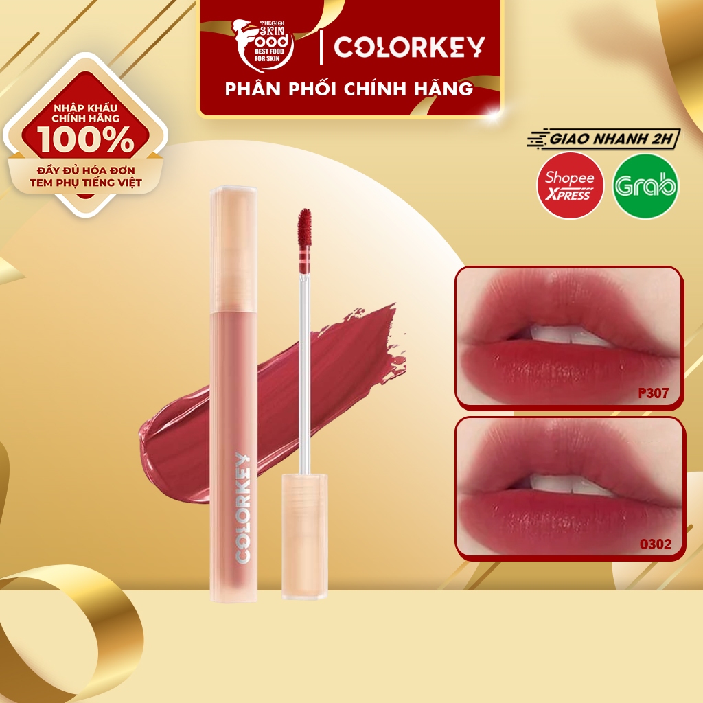 Son kem lì siêu mịn môi Colorkey Soft Matte Water Tint 1.8g | Shopee ...
