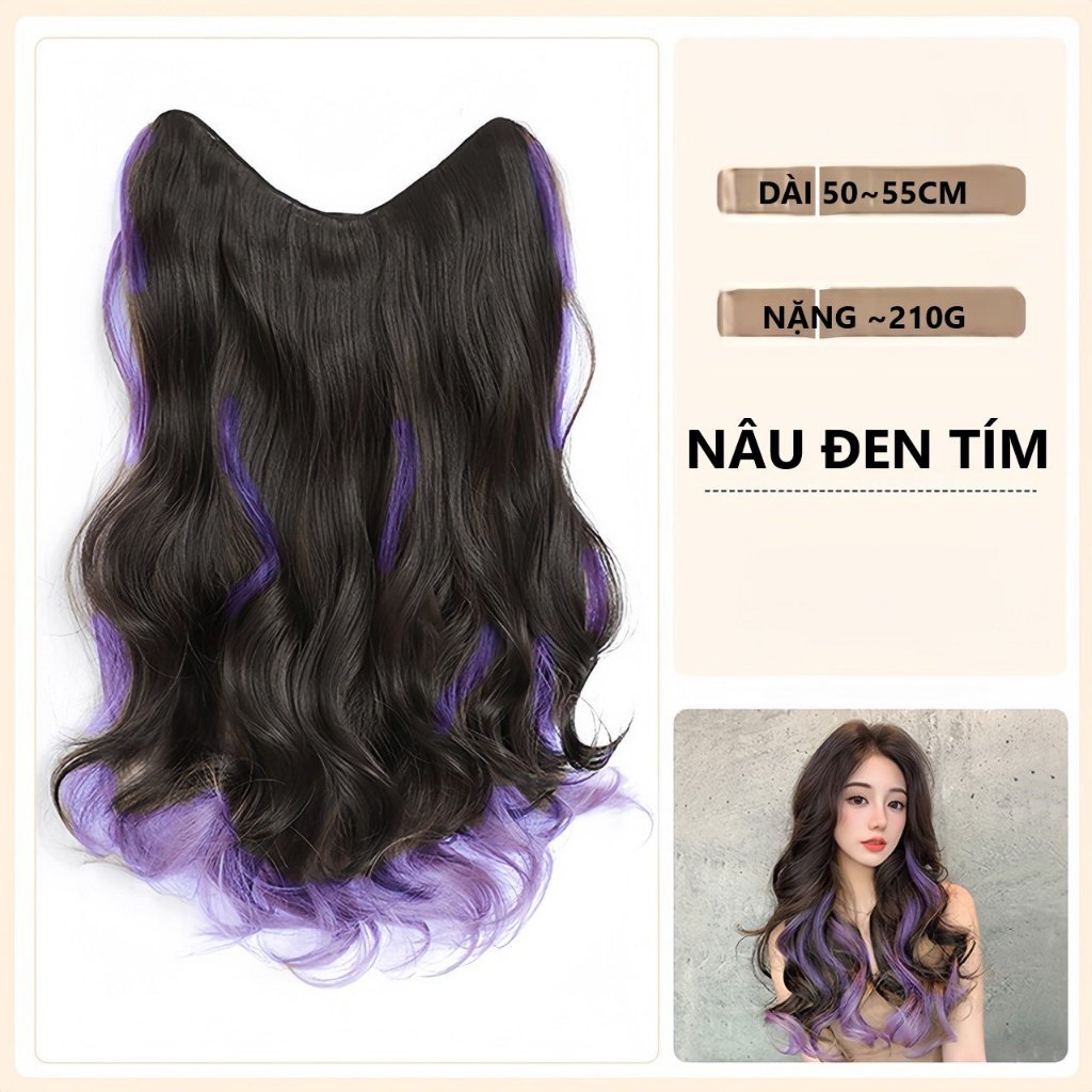 [mã Fatrend0911 Giảm đến 30k Tối đa 99k] Tóc Kẹp Dải U Tóc Giả Kẹp Dải