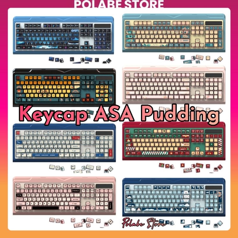 Keycap ASA Pudding profile bàn phím cơ Polabe Store Keycap Xuyên Led ...