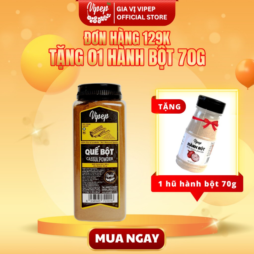 Quế Bột Tự Nhiên Vipep Hũ Nhựa 400g - Gia vị Vipep | Shopee Việt Nam