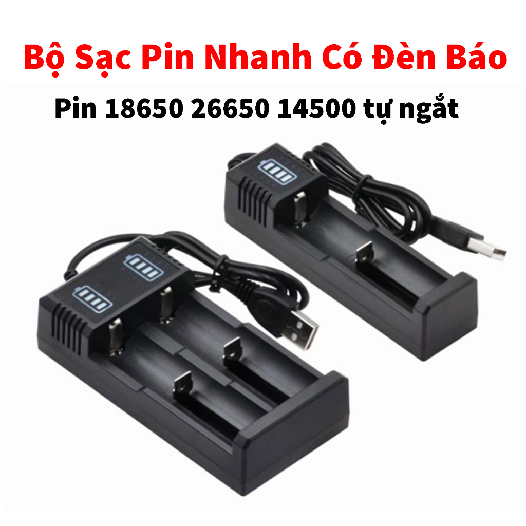 Bộ sạc nhanh Pin 21700, 26700, 16340,16650, 18350, 18500,18650,26650 tự ...