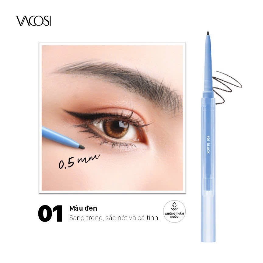 [Chính hãng] Chì vặn kẻ mắt dạng Gel màu đen Vacosi - VM02-01 | Shopee ...