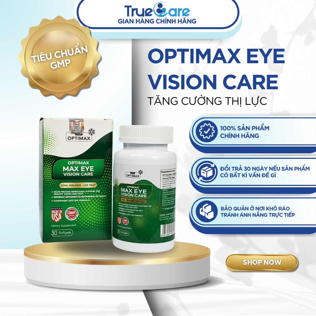 VIÊN UỐNG OPTIMAX EYE VISION CARE HỖ TRỢ CẢI THIỆN THỊ LỰC TRUECARE ...