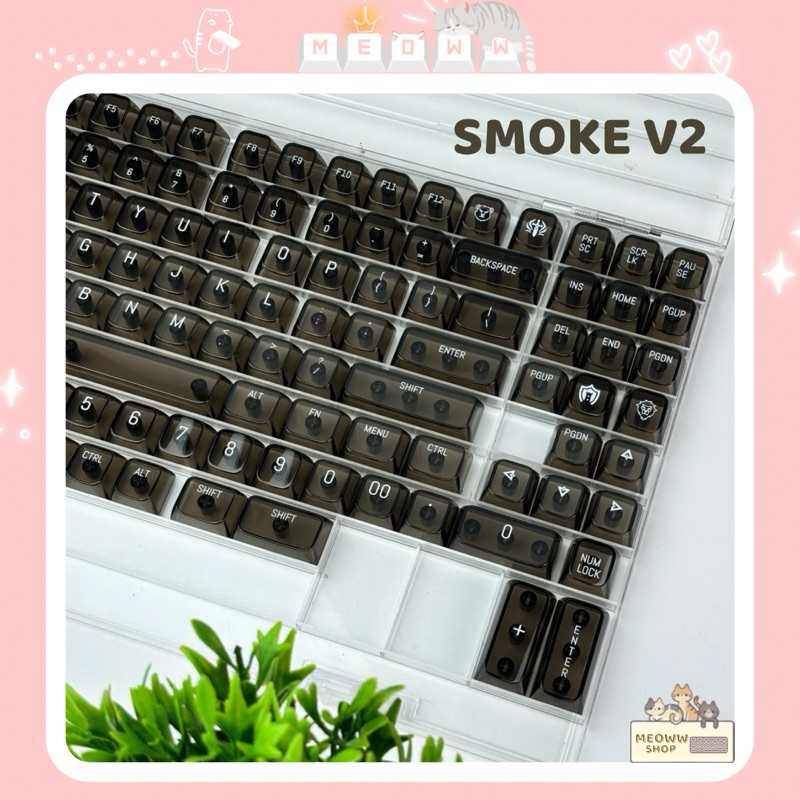 Keycap trong suốt Crystal / Smoke xuyên led giá rẻ. Keycap Crystal v2 ...
