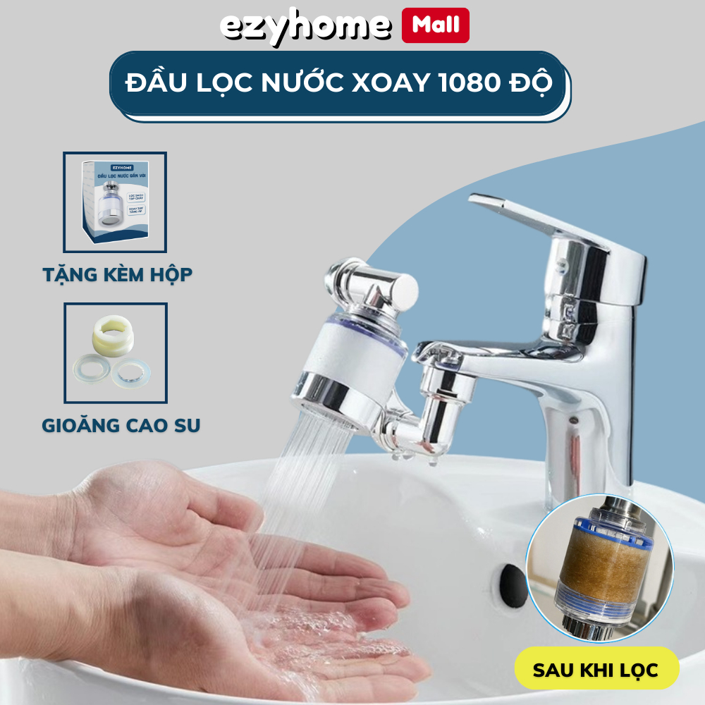 Đầu Lọc Nước Tại Vòi Xoay 1080 Độ, Lọc Clo, Vi Khuẩn, Tạp Chất Trong Nước EB027 EZYHOME | Shopee ...