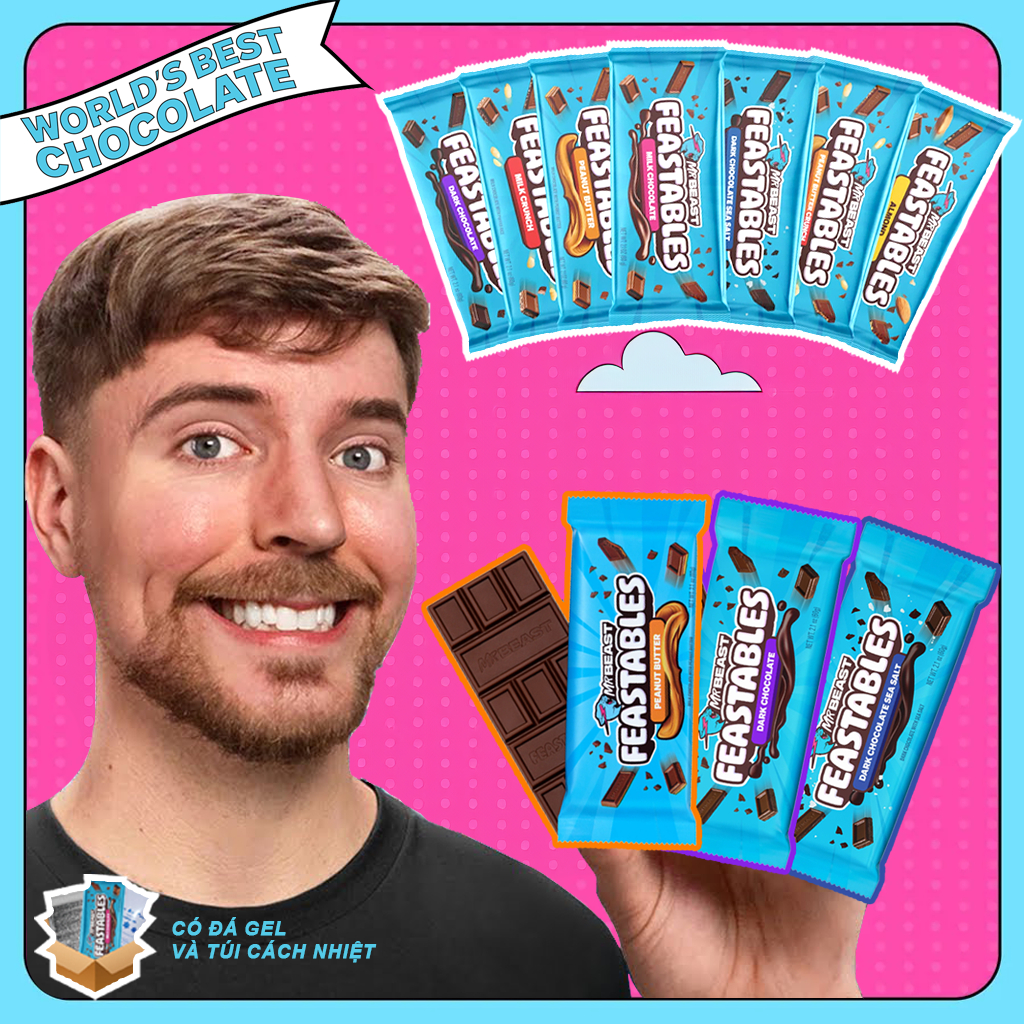 [CHÍNH HÃNG] Kẹo Socola MrBeast Mỹ thanh 35g Mr. Beast Sữa, Bơ Đậu ...
