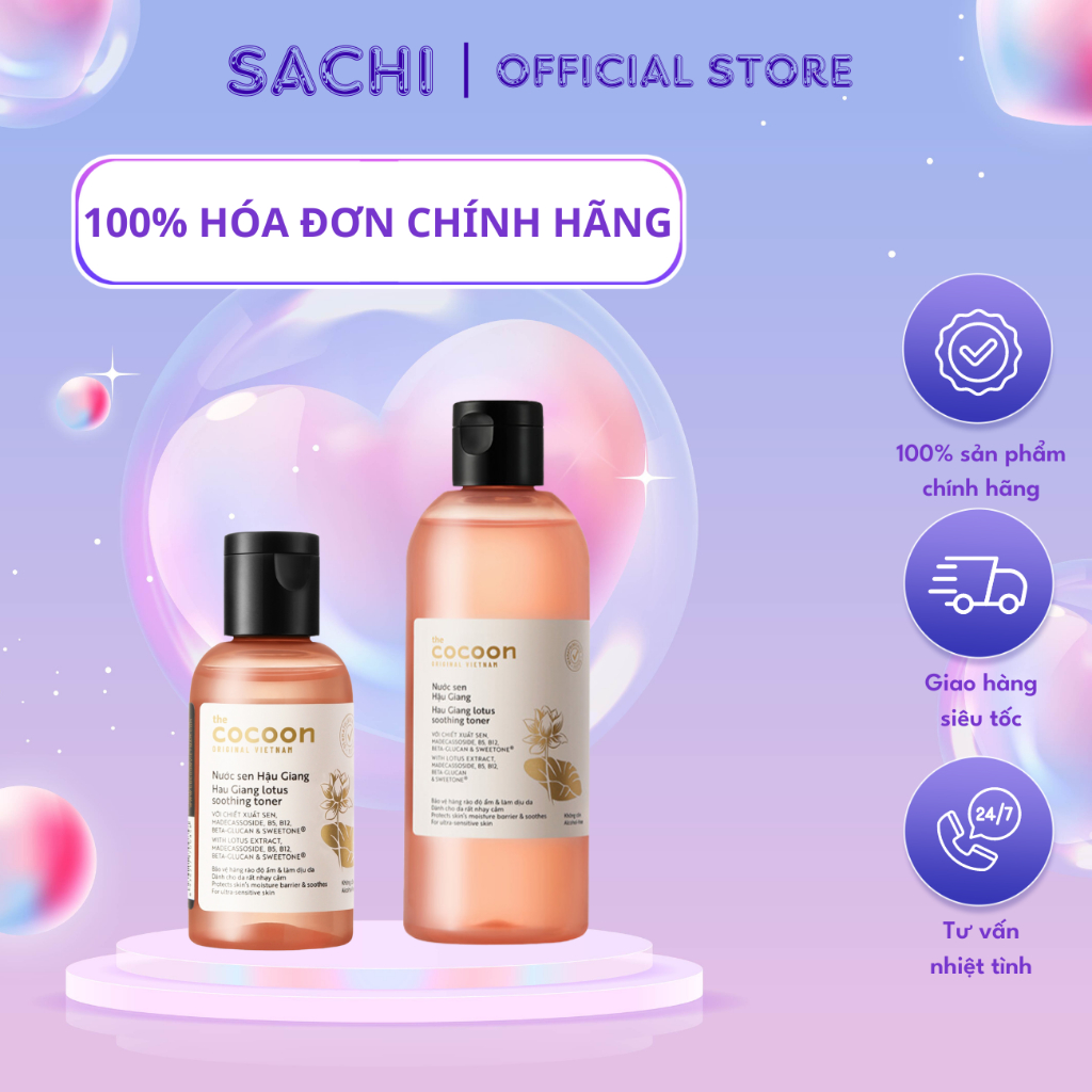 Nước sen Hậu Giang (toner) Cocoon giúp phục hồi đa nhiệm cho da rất ...
