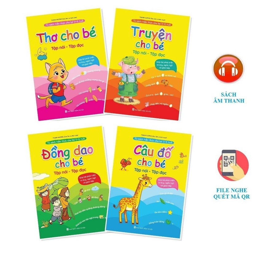 Sách - Tập Nói Tập Đọc - Combo 4 Quyển - Thơ Truyện Đồng Dao Câu Đố - Giúp Bé Phát Triển Tư Duy ...