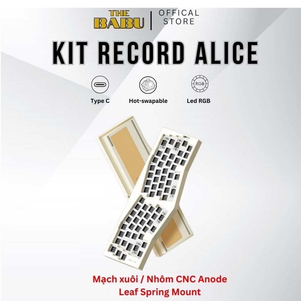 Record Alice V2 3 mode kết nối Keyboard Kit - Keymap VIA - Nhôm CNC ...