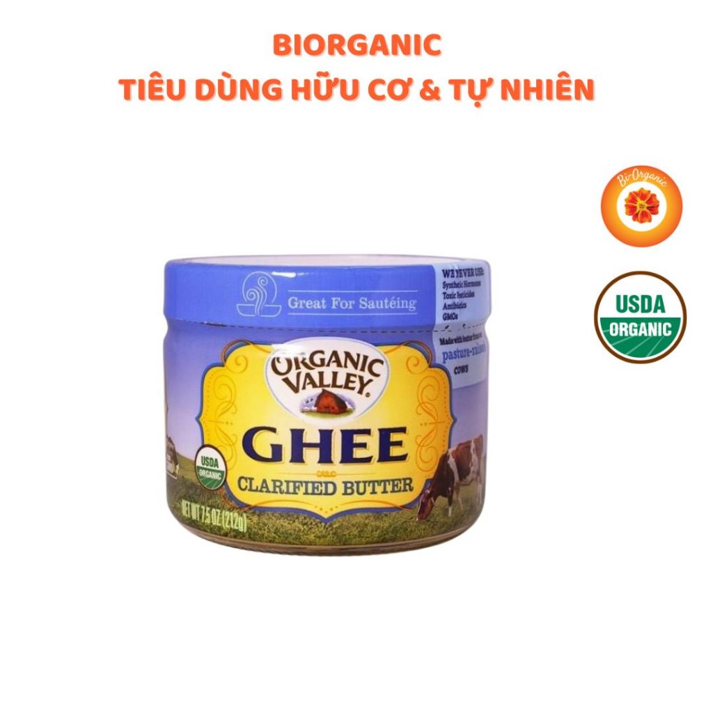 Bơ ghee hữu cơ Organic Valley 212g - Organic Ghee Butter | Shopee Việt Nam
