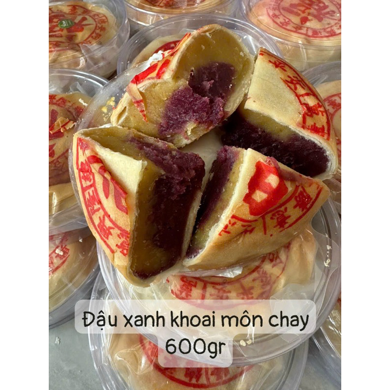 BÁNH PÍA CHAY ĐẬU XANH TRÀ XANH KHOAI MÔN 600gr | Shopee Việt Nam