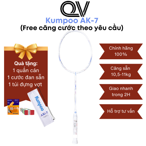Vợt cầu lông Kumpoo AK-7 chính hãng Quốc Việt Badminton thiên về lối chơi phản tạt, điều cầu ...