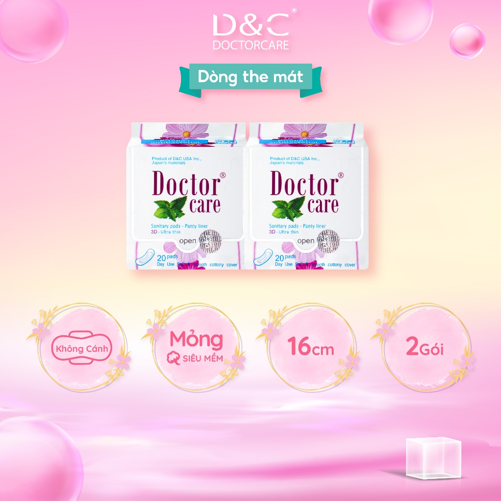 Băng vệ sinh thảo dược D&C Doctor Care hàng ngày 16 cm Combo 2 gói ...