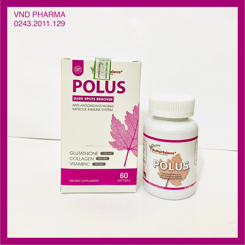 [CHÍNH HÃNG + GIÁ TỐT] Viên uống Polus Glutathione 1200mg (Polus Dark ...