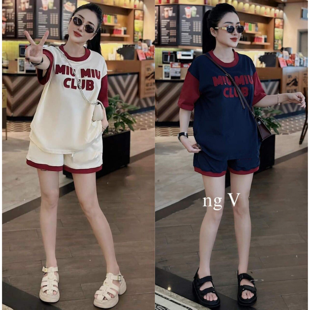 Set đồ nữ mặc nhà rẻ đẹp mùa hè bộ đùi nữ bộ quần áo nữ 3 SIZE 45-75KG bigsize chất thun cotton ...