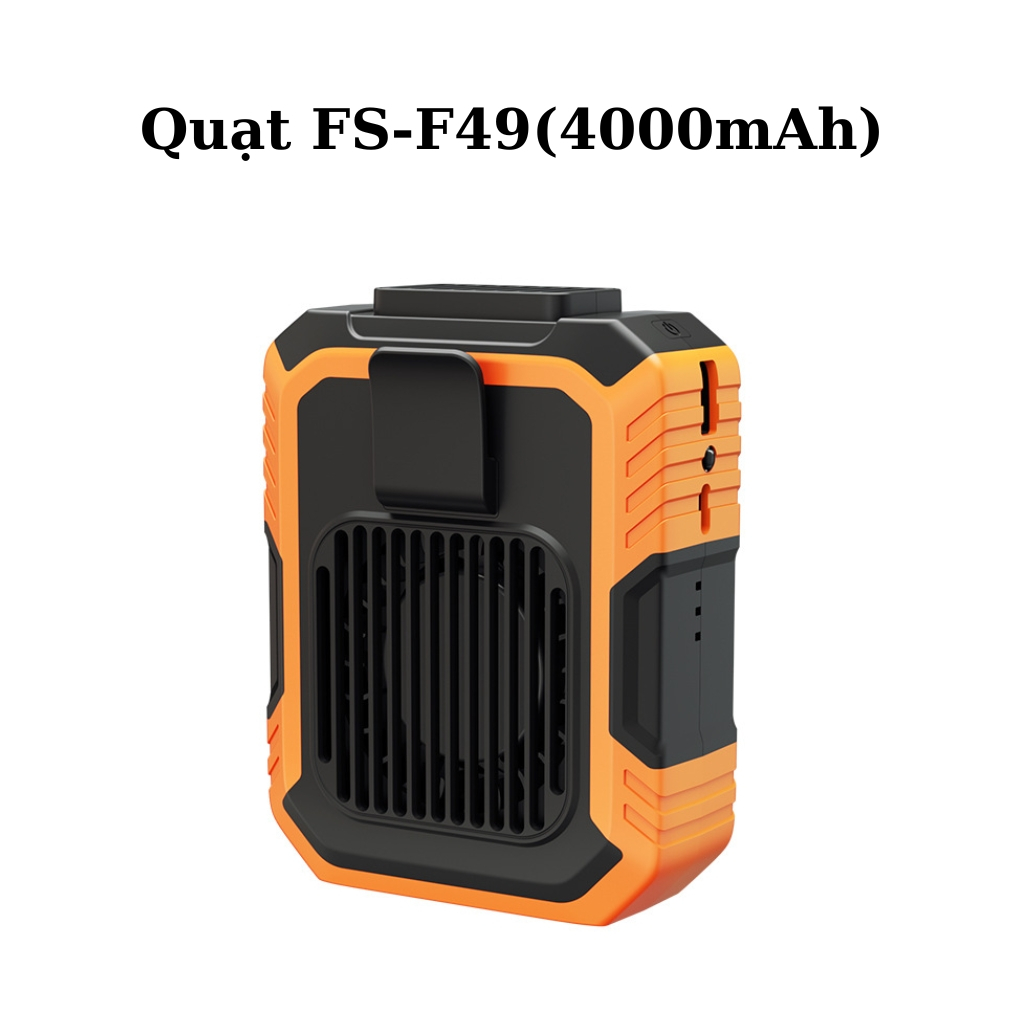Quạt đeo thắt lưng FS-F49/Z09/Z10, quạt tích điện có đèn sử dụng được nhiều giờ liên tục ...