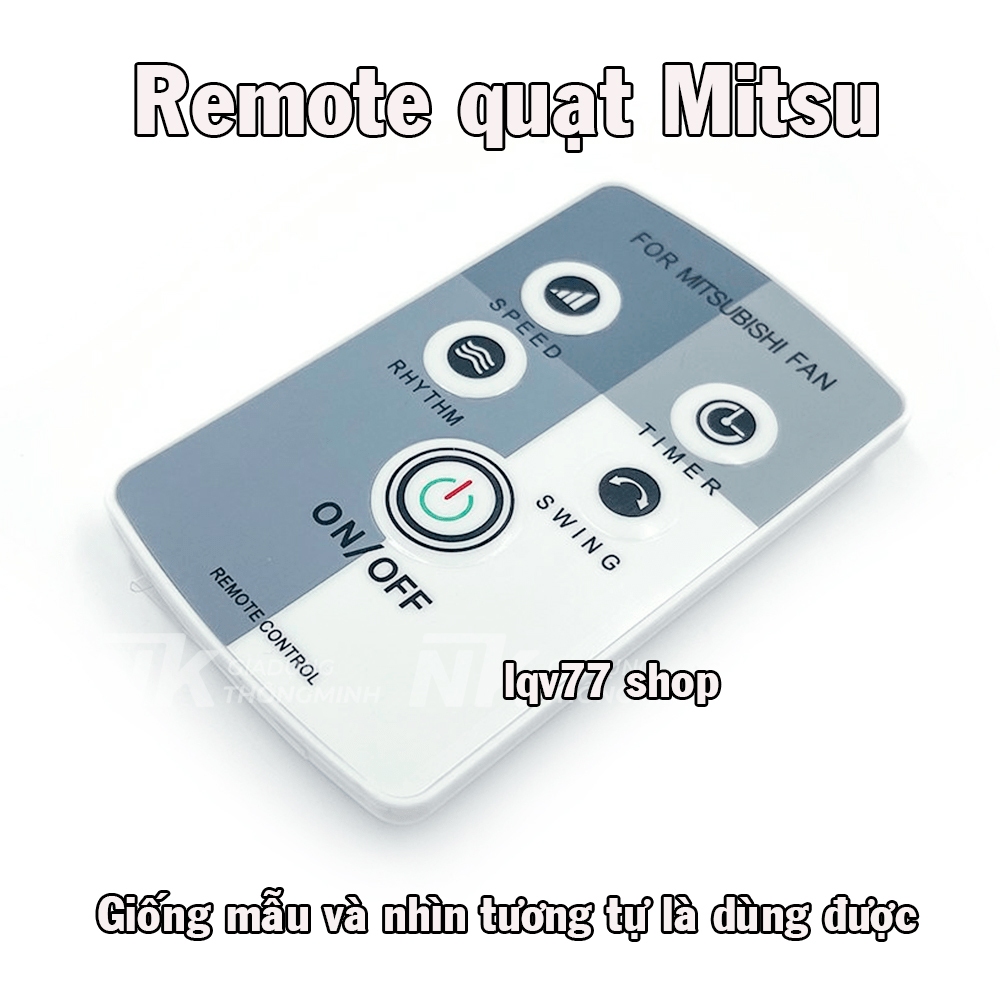 Quạt Mitsu - Remote điều khiển Quạt Mitsubishi - Tặng pin (Giống mẫu ...