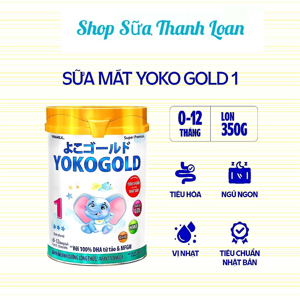 [HSD T12-2026] [CÓ TÍCH ĐIỂM] COMBO 4 LON Sữa Bột YOKOGOLD 1 - Hộp Thiếc 350g. | Shopee Việt Nam