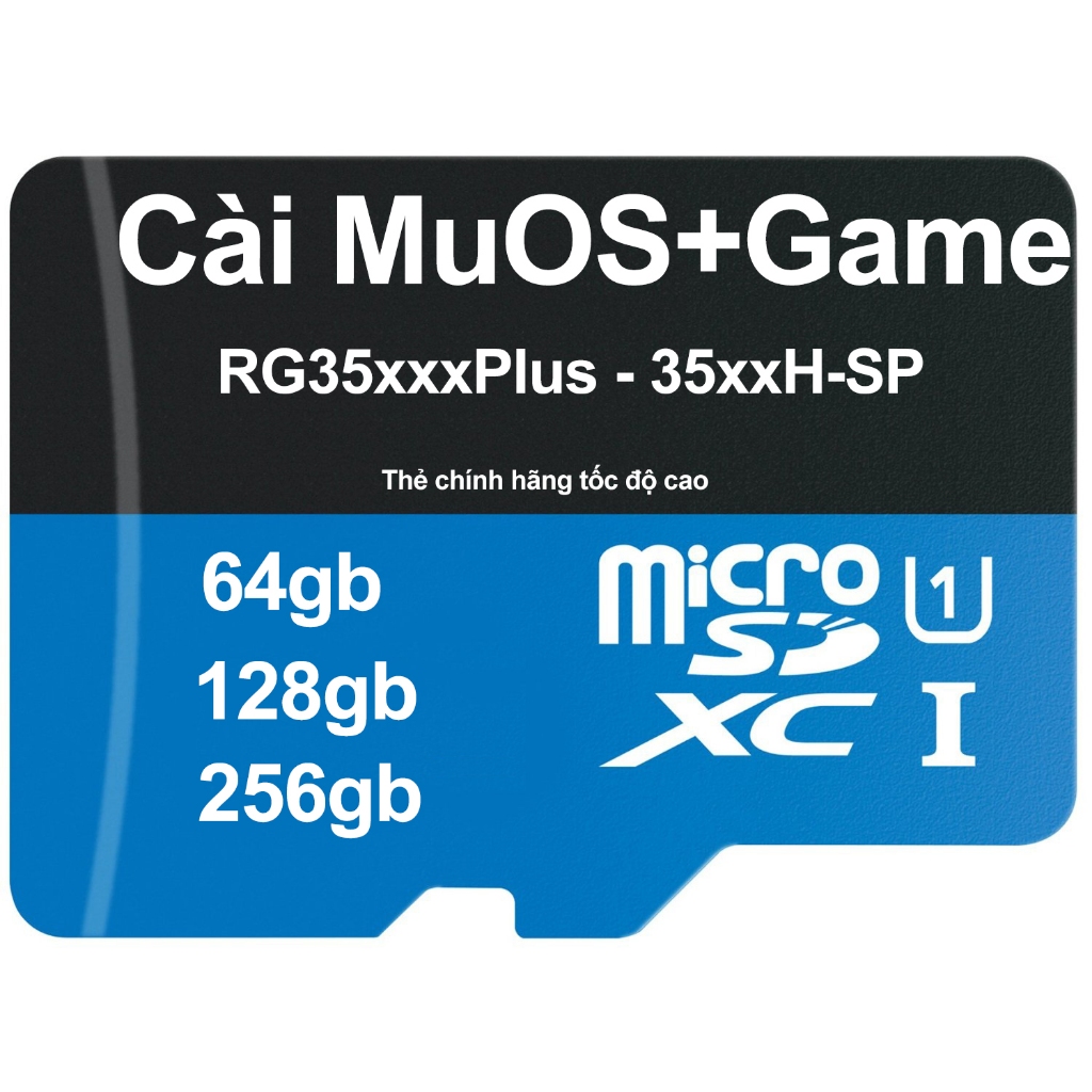 Thẻ nhớ cài sẵn MuOS + cop game cho Anbernic rg35xx plus 35xxh rg40xx ...