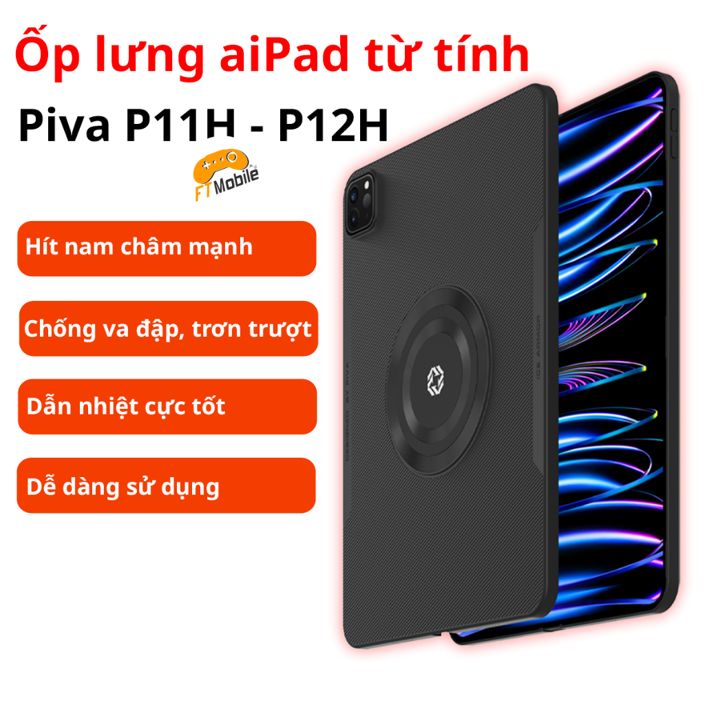 Ốp lưng tản nhiệt i.Pad Pro 11 inch 12.9 inch 2018 2020 2021 2022 - Ốp lưng từ tính lắp quạt tản ...