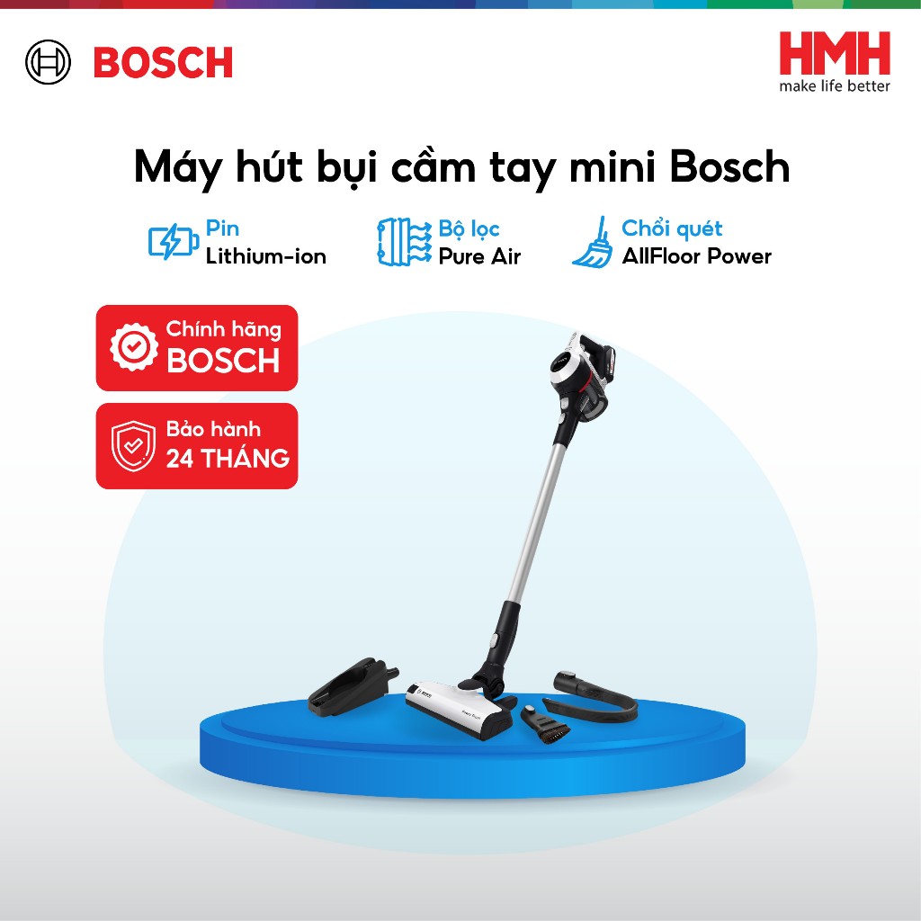 [CHÍNH HÃNG] Máy Hút Bụi Không Dây 2 Trong 1 Bosch Unlimited Series 6 18V Vệ sinh đa năng Tuổi ...