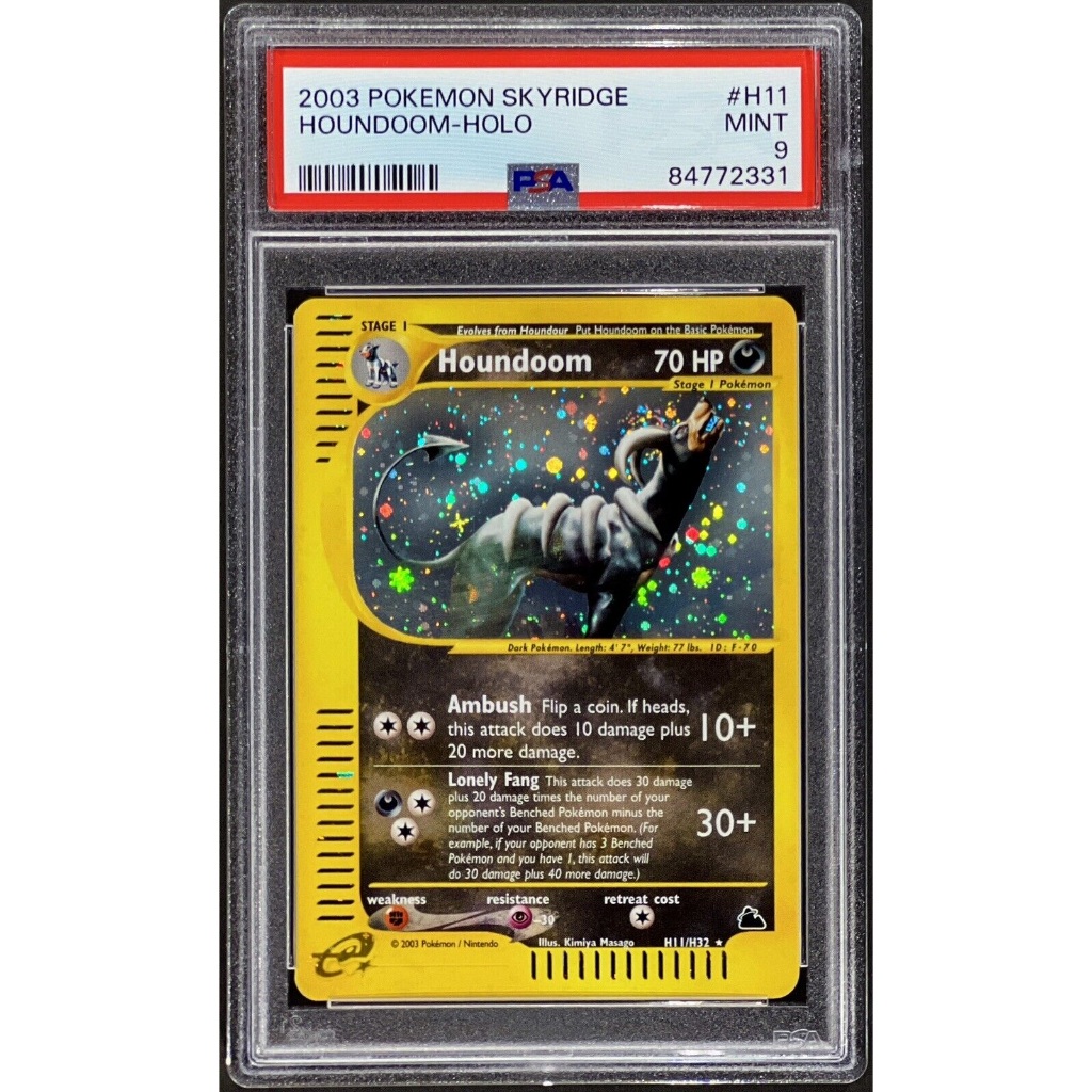 Thẻ PSA Pokemon 9 Gem Mint Houndoom Skyridge Holo Foil H11/H32 ...