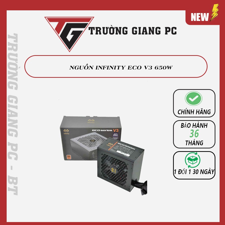 Nguồn máy tính Infinity Eco V3 650W Single Rail - new bảo hành chính hãng | Shopee Việt Nam
