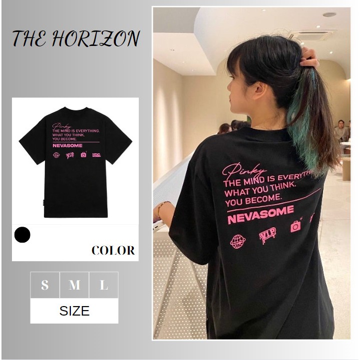Áo thun Local Brand THE HORIZON - NEVASOME Pinky, áo phông nam nữ ...