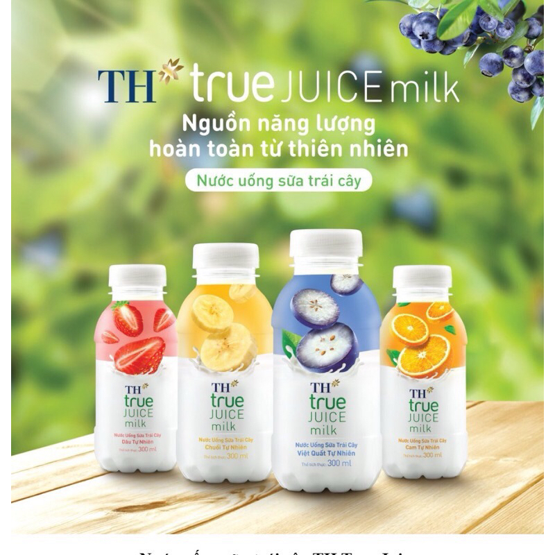 Lốc 6 Chai Nước Uống Sữa Trái Cây Th true juice milk 300ml Đủ vị ...