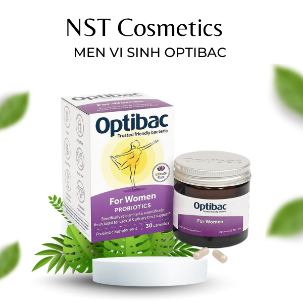 Optibac Tím Hộp 30v - Men Vi Sinh Phụ Khoa bổ sung lợi khuẩn chăm sóc ...
