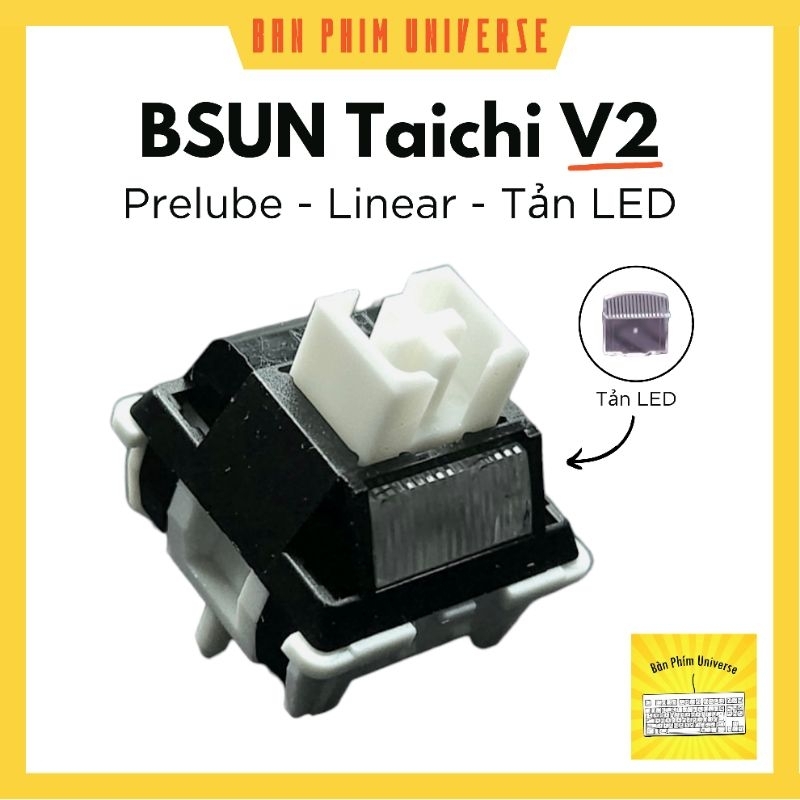10 Switch BSUN Taichi V2 có tản LED 5PIN switch linear 45g công tắc bàn phím Switch bsun taichi ...