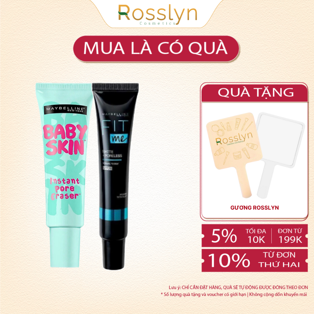 Kem Lót Maybelline New York Baby Skin + Fit me Matte Poreless Làm Mịn ...