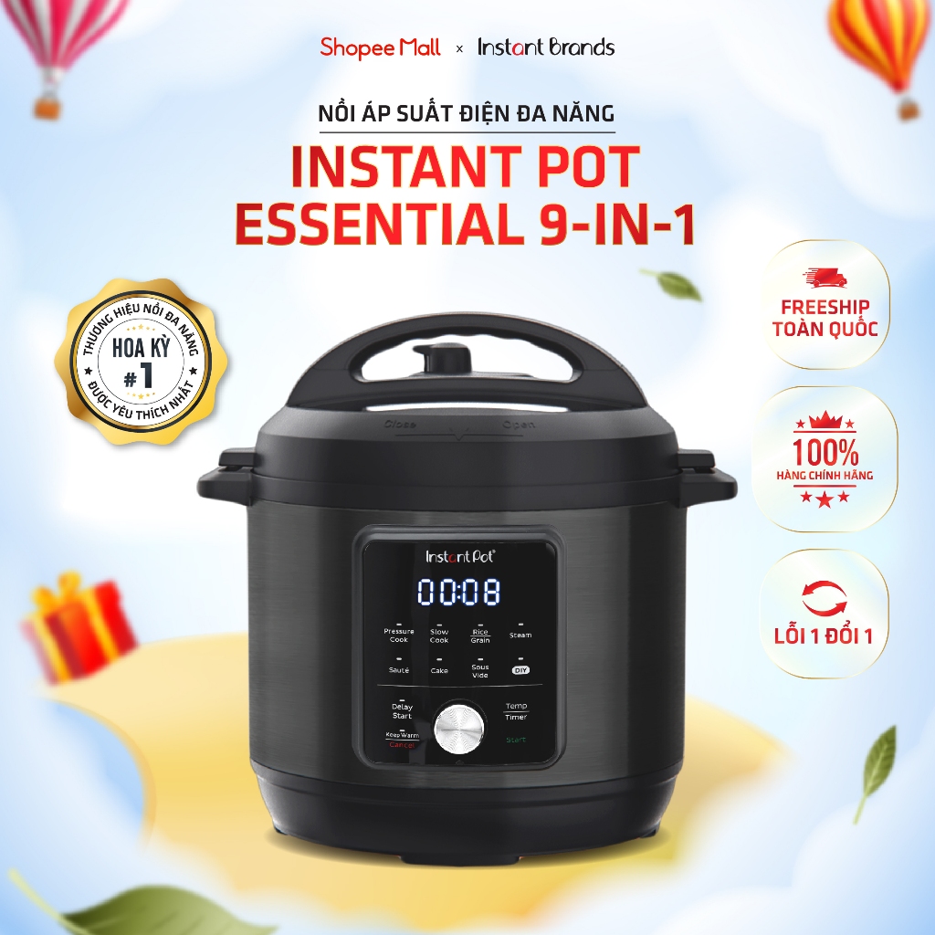 Nồi áp suất điện đa năng Instant Pot ESSENTIAL 60 9in1, dung tích 5.7L ...