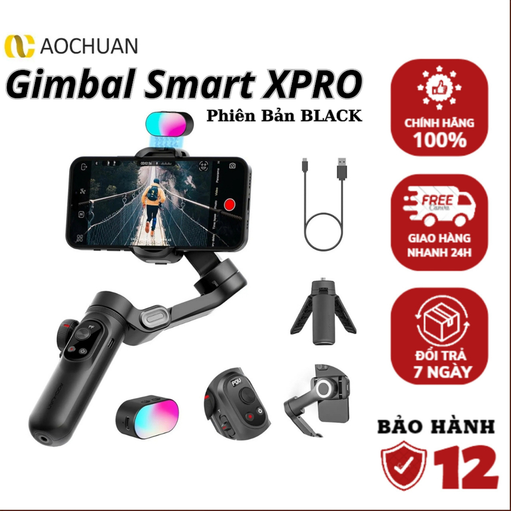 Gimbal SMART X PRO - Tích hợp sạc không dây - Pin 3200 mAh Gậy quay ...