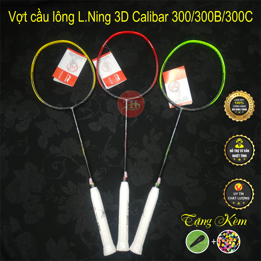 Vợt cầu lông Lining 3D Calibar 300 / 300B / 300C Chính hãng (Căng sẵn ...