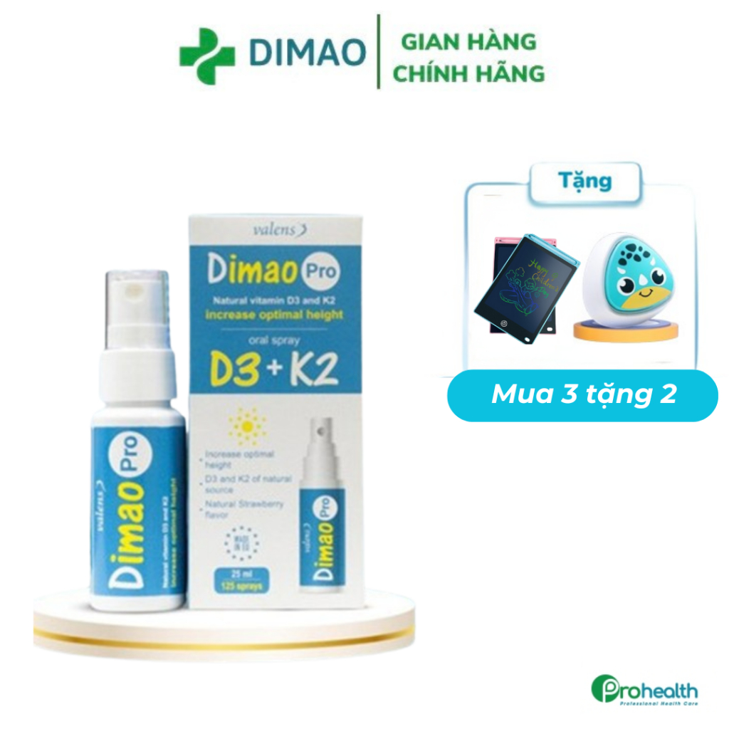 Dimao pro D3 K2 dạng xịt ,hỗ trợ tăng chiều cao Valens Dimao pro Spray ...