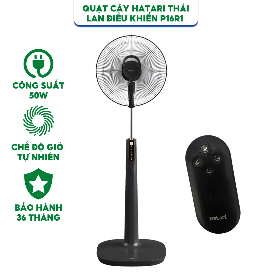 Quạt Cây Hatari P16R1 - Công suất 50W - Bảo hành chính hãng 36 tháng ...