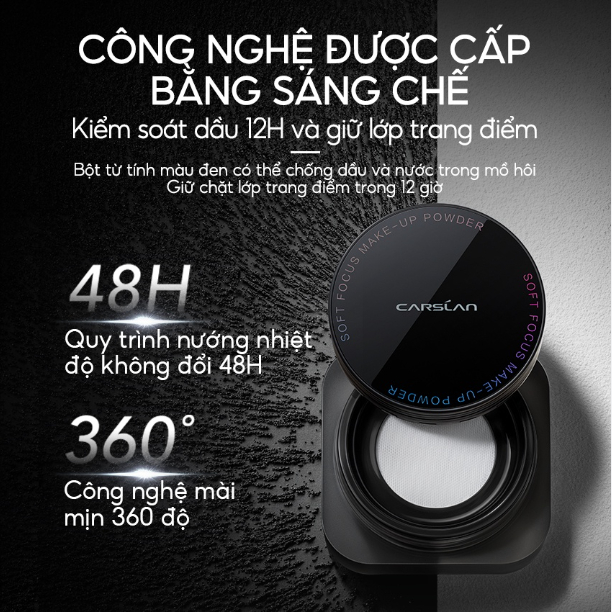 Phấn Phủ Carslan Kiềm Dầu Lâu Trôi Black Magnet & Soft Focus (8g/sp) | Shopee Việt Nam